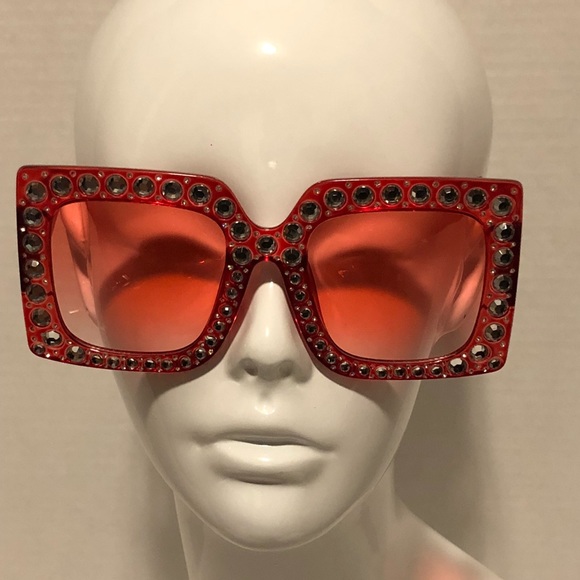 Accessories | Last Pair Red Diamond Square Sunglasses All Eyewear 3 For ...